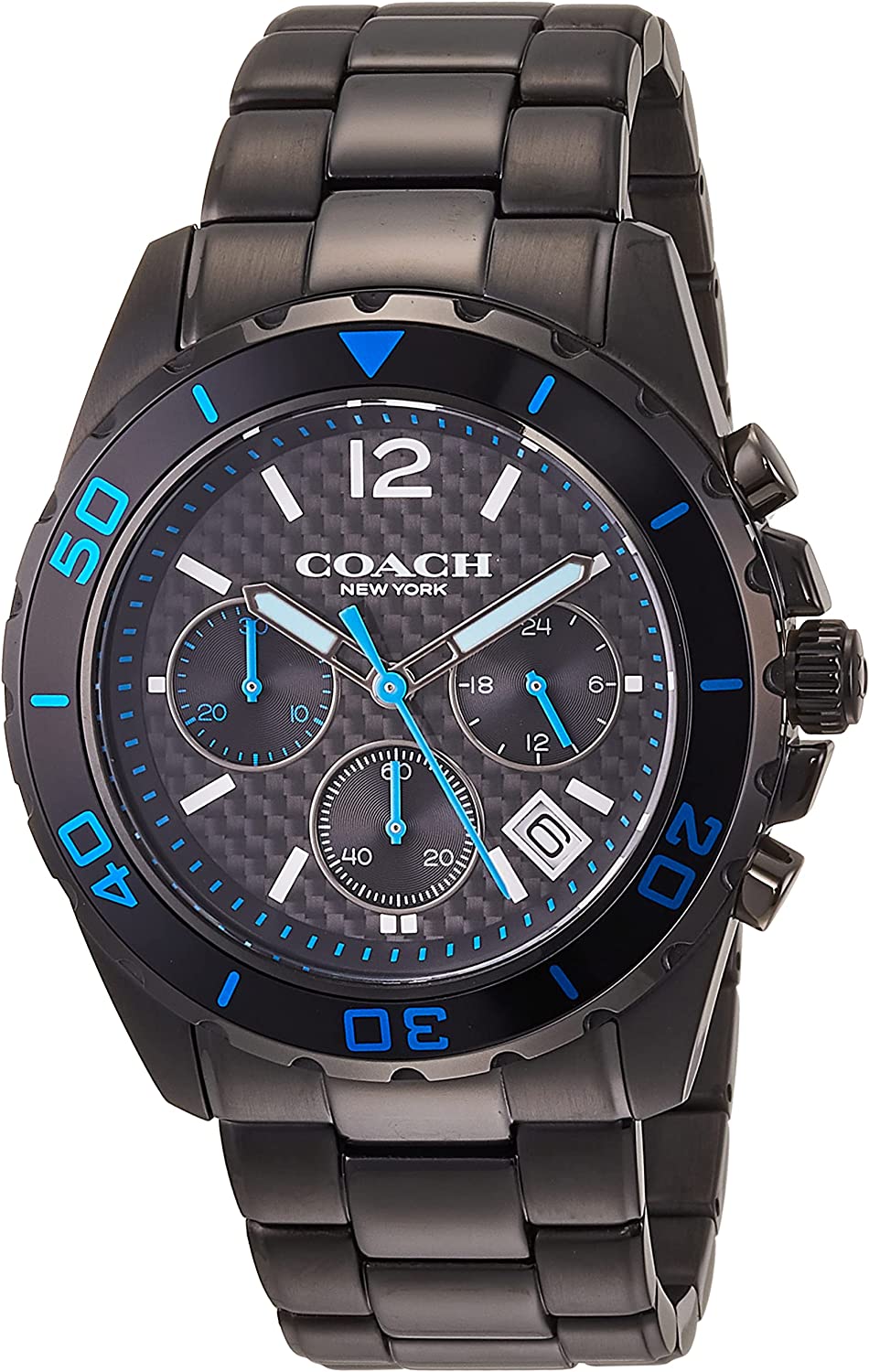 Coach Kent Chronograph Black & Blue Men's Watch 14602562 – Watches of ...