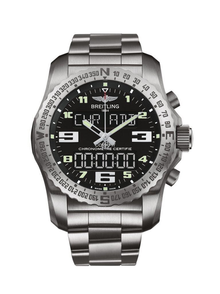 Breitling Cockpit B50 GMT Reloj cronógrafo de cuarzo con esfera negra ...