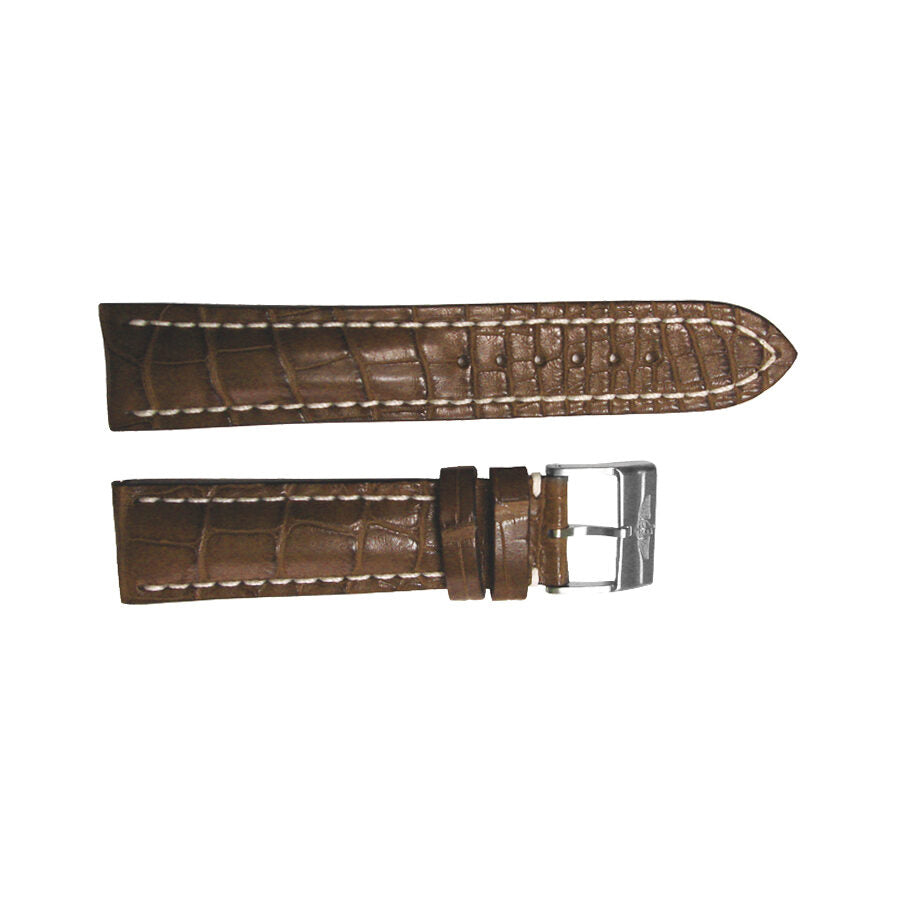 Breitling Brown Strap Stainless Steel Tang Buckle 22-20mm 739P/737P ...