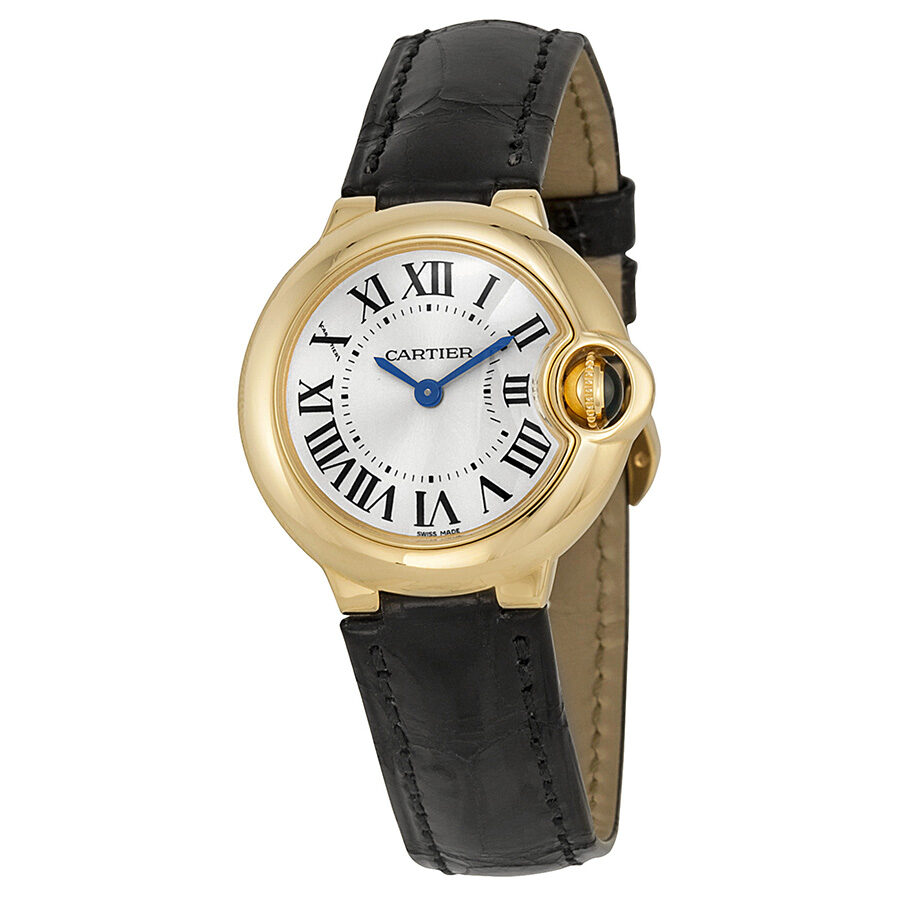 Cartier Ballon Bleu Silver Dial 18kt Yellow Gold Case Ladies Watch ...