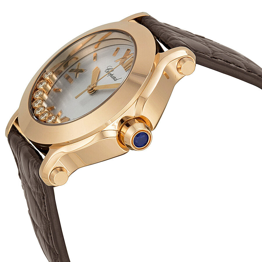 Reloj Chopard Happy Sport II de oro rosa de 18 k con diamantes 277471 ...