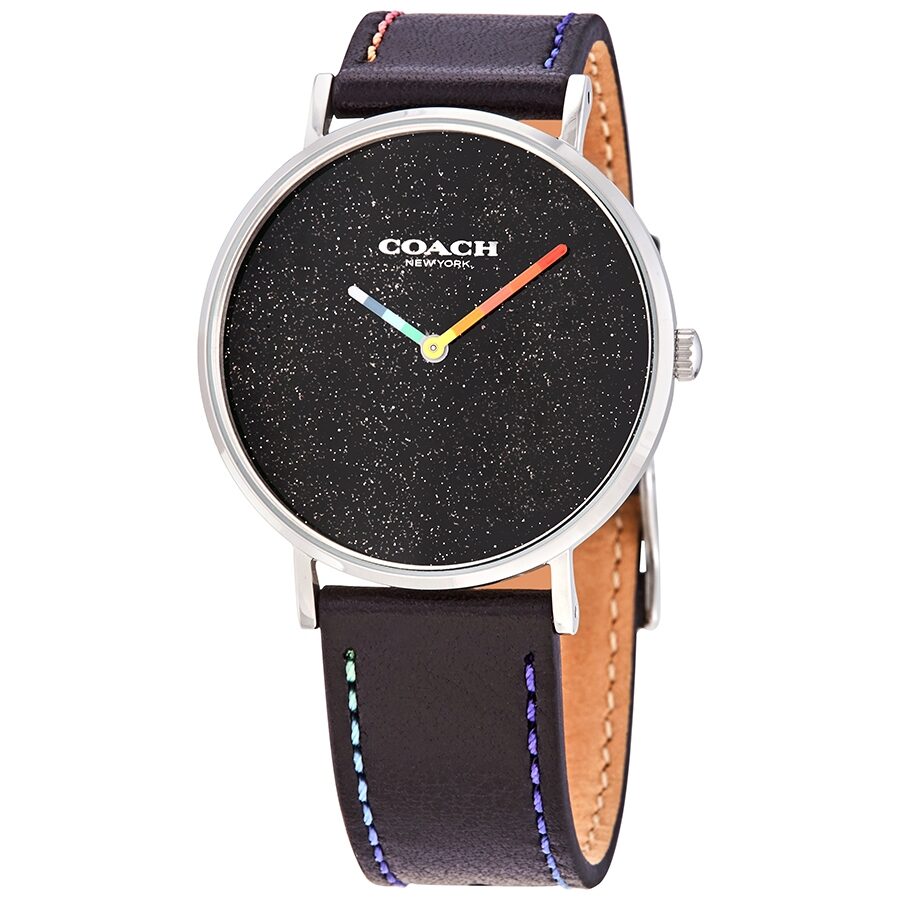 Coach Perry Quartz Black Dial Black Leather Ladies Watch 14503033 ...