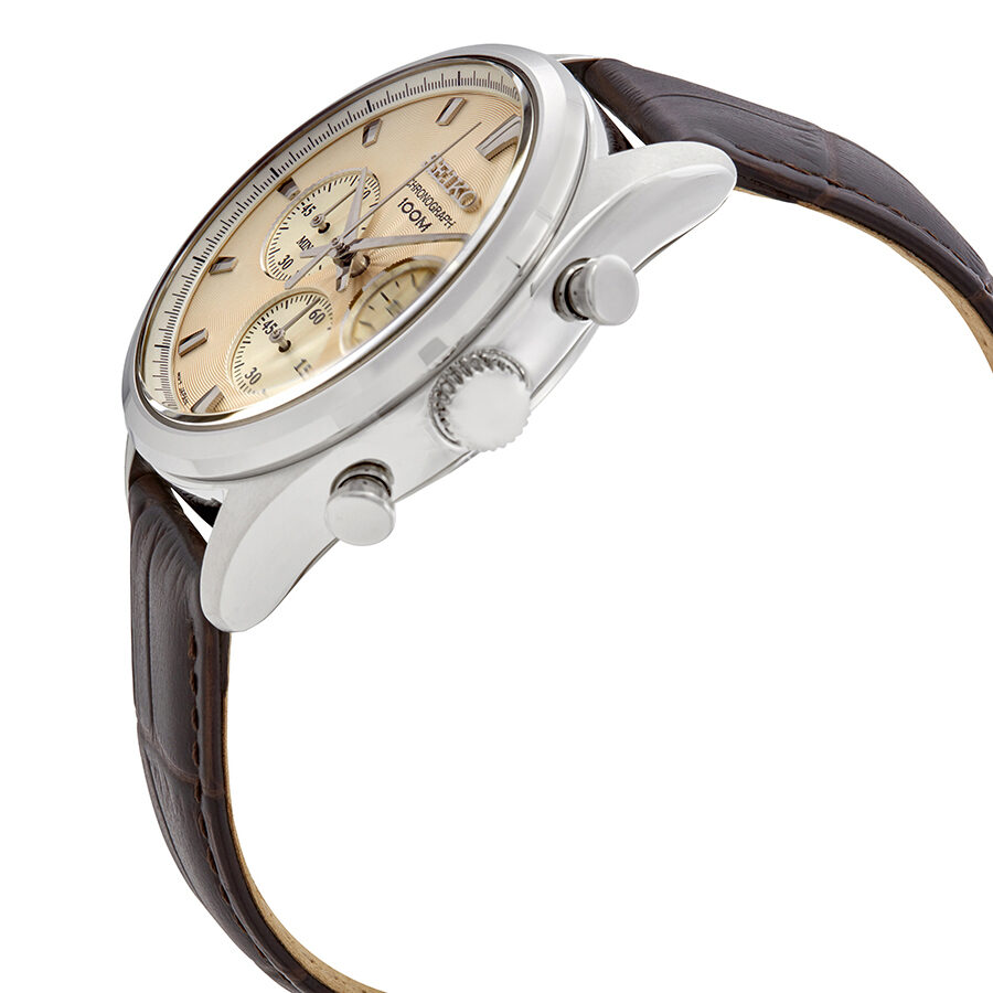 Seiko Chronograph Cream Dial Men's Watch SSB293P1 – Watches of America